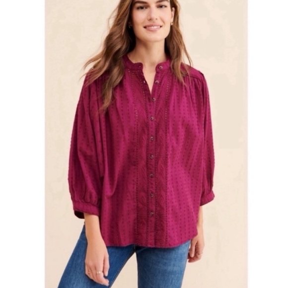 Pilcro | Tops | Anthropologie Pilcro Tavi Button Down Oversized ...